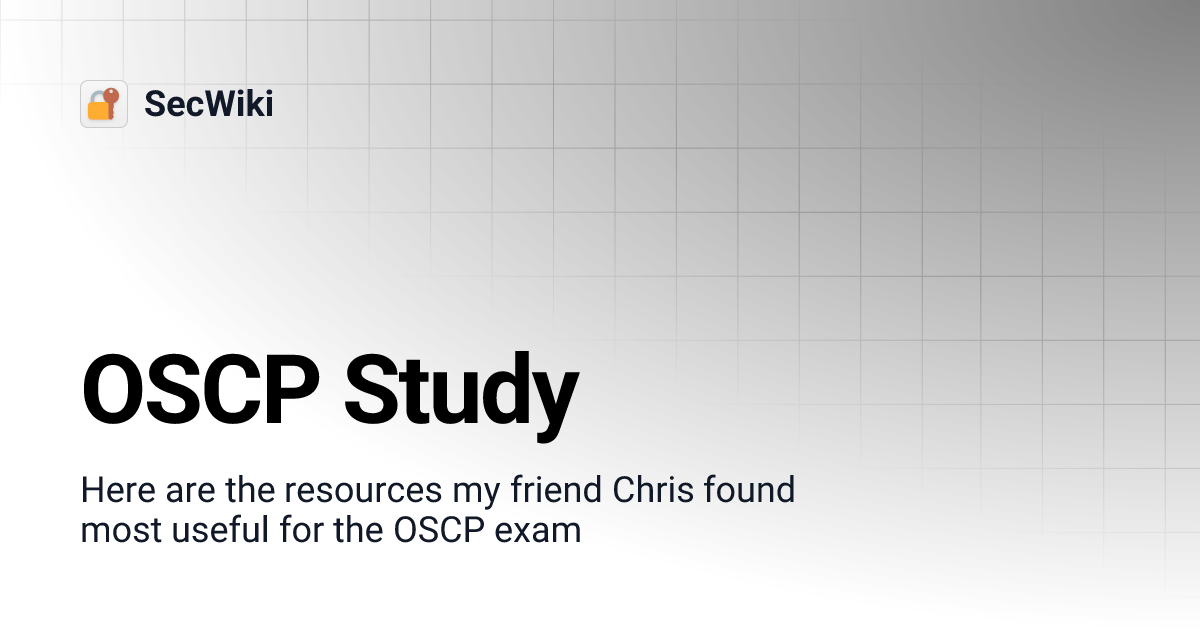 OSCP Study | SecWiki