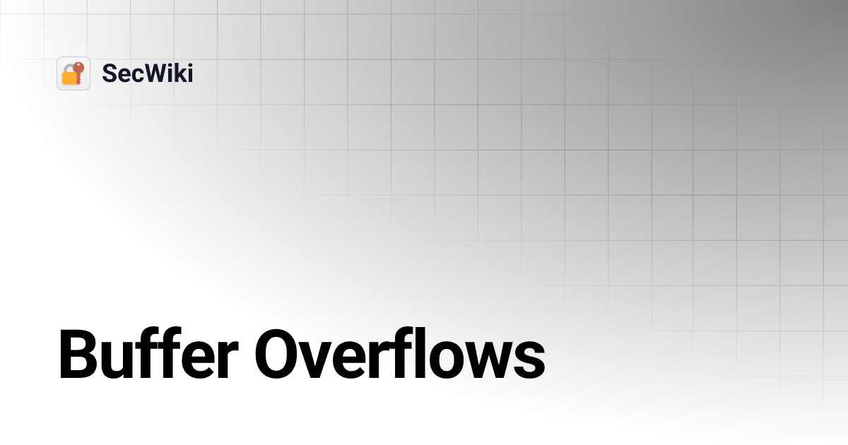 Buffer Overflows | SecWiki