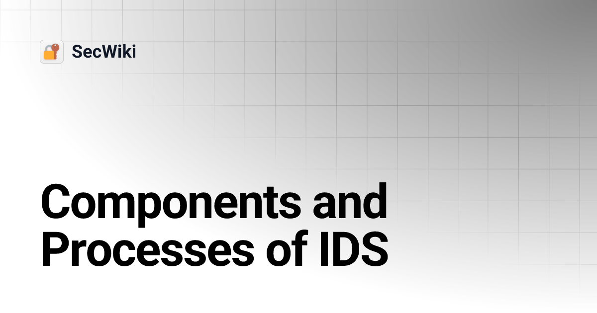 Components and Processes of IDS | SecWiki