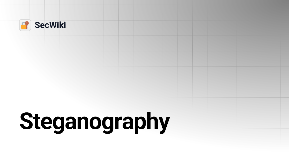 Steganography | SecWiki
