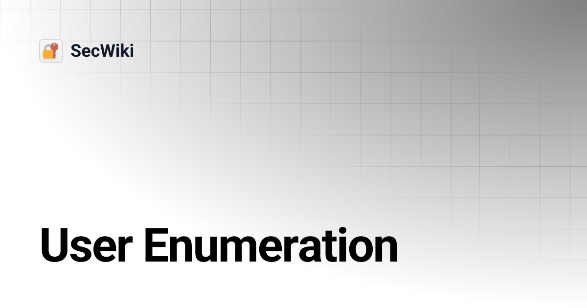 User Enumeration | SecWiki