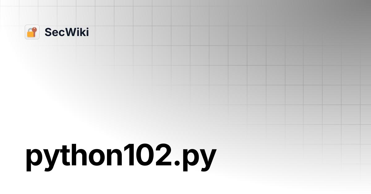 python102.py | SecWiki